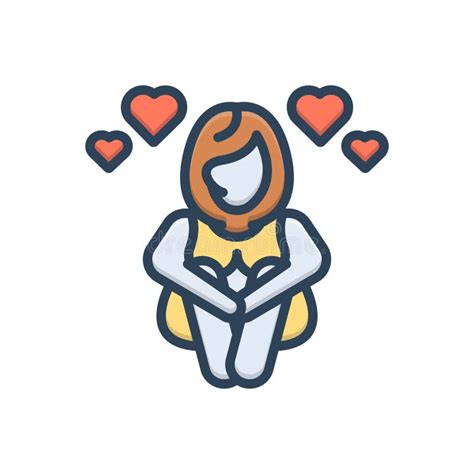 Color Illustration Icon For Self Care Self And Love Stock Vector