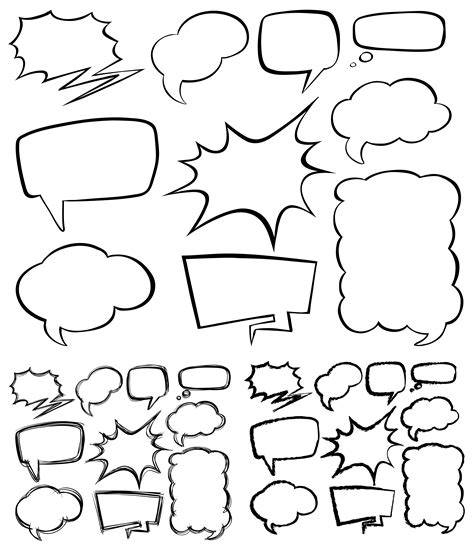 Different Shape Of Speech Bubbles 370339 Vector Art At Vecteezy
