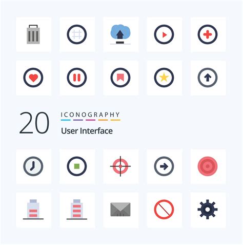 User Interface Flat Color Icon Pack Like Line Basic Interface Right User Vector Art