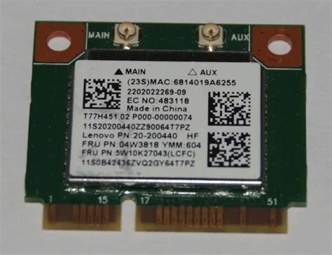 CARTE WIFI RTL BE B G N Bluetooth Mpcie Half Size EUR PicClick FR