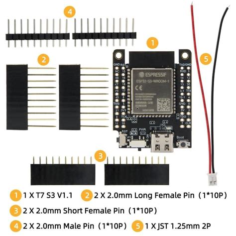 lilygo t7 s3 esp32 s3 plėtros plokštė wifi bluetooth 5 0 32 bitų lx7