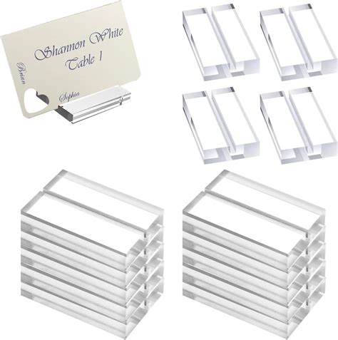 Redanha 14 Pcs Acrylic Sign Holders Clear Acrylic Stands