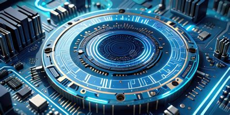 Advanced Processor With Interconnected Stock Illustration Illustration Of Motherboard Social