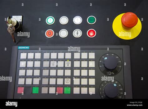 Control Panel With Buttons And Key Stock Photo Alamy