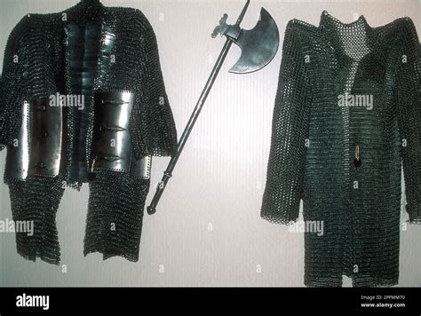 Steel Chain Mail Dress Worn By The Crusader Knights During The Holy Wars Stock Photo Alamy