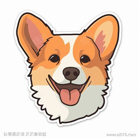 卡通柯基提示词查看midjourneyai绘图工具关键词描述词咒语1024x1024像素 插图狗柯基涂鸦可爱的卡通 提示词编号