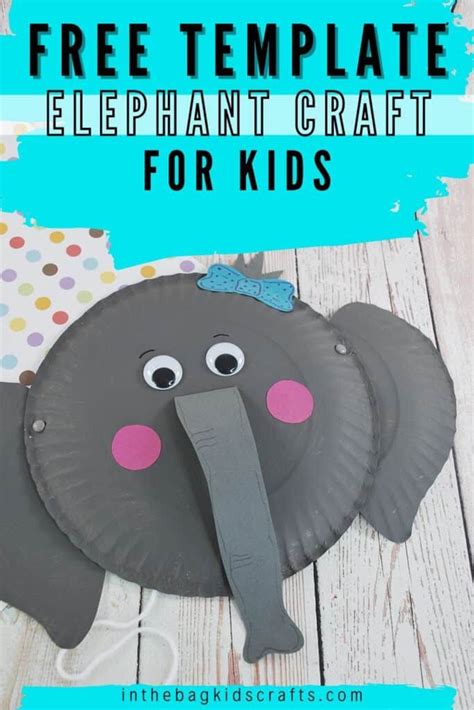 Elephant Preschool Craft Template Paper Plate Elephant Craft {with