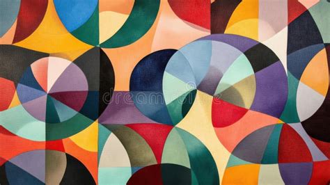 Abstract Geometric Art Colorful Circles And Shapes Stock Illustration Illustration Of Colors