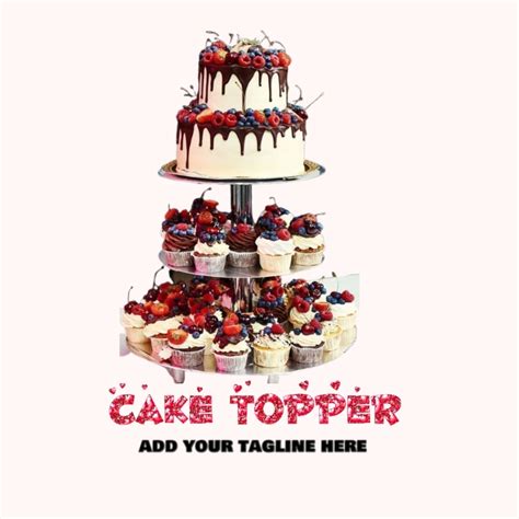 Cake Topper Logo Template Postermywall