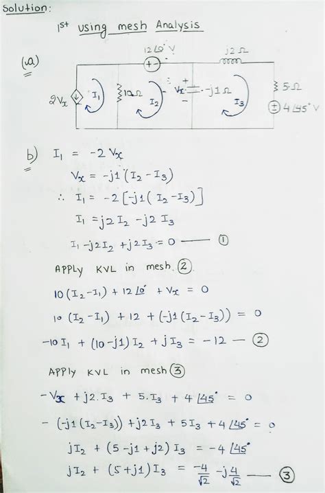 Solved Nodal And Mesh Analysis Problem Course Hero