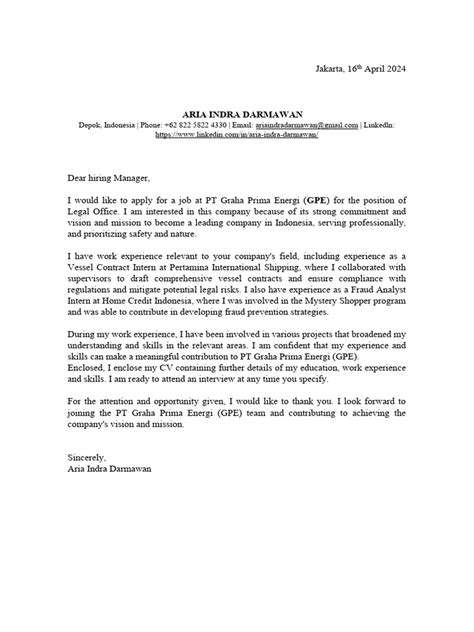 Cover Letter Pge Pdf