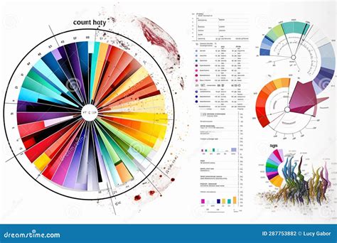 Data Visualization Charts Diagrams Vibrantly Illustration With White