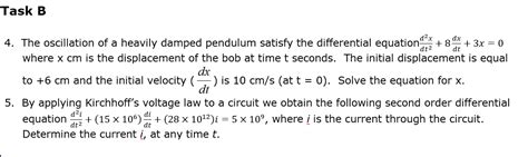 solved formulate and solve second order homogeneous and