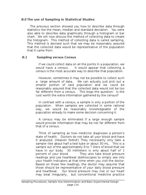 sampling in statistics pdf sampling statistics experiment