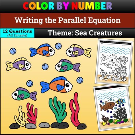 Teks A 2e Color By Number Writing The Parallel Equation By Markimatics