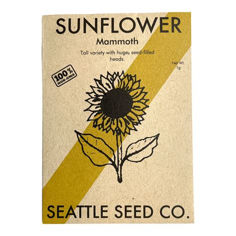 Sunflower Mammoth Russian Seattle Seed Company