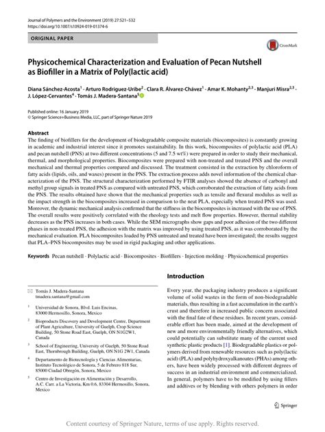 Physicochemical Characterization And Evaluation Of Pecan Nutshell As