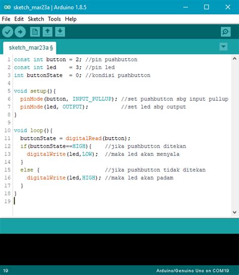 nl web arduino push button input pullup internal