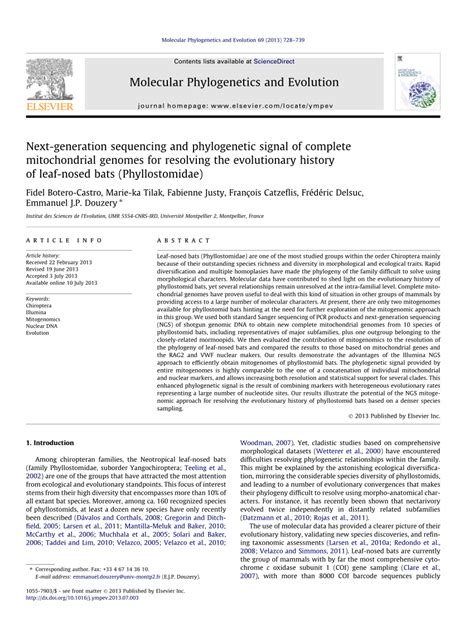 Pdf Next Generation Sequencing And Phylogenetic Signal Of Complete Mitochondrial Genomes For