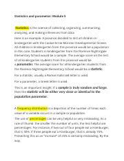 MIDTERM EXAM RESEARCH 2 Docx Statistics And Parameter Module 5 Statistics Is The Science Of