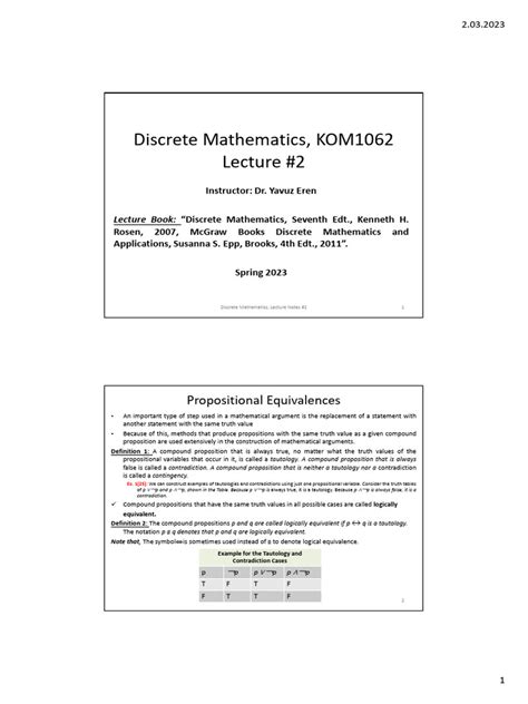 Lecture 2 2023 Spring Lecture Notes Discrete Math Pdf
