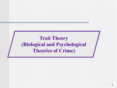 Chapter Trait Theory