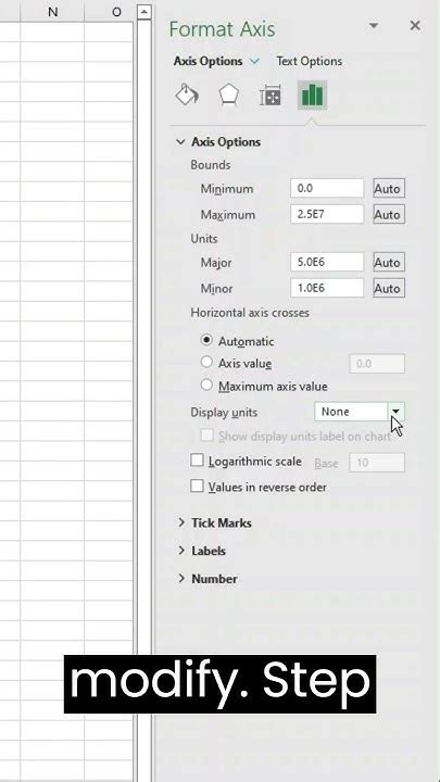 Excel Chart Tip Simplify Large Numbers With Axis Value Units Shorts