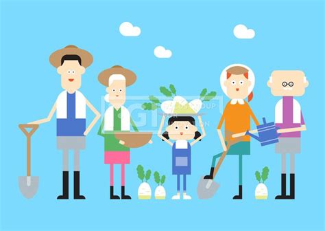 Sill211 가정의달 가족 패밀리 벡터 에프지아이 생활 라이프 사람 캐릭터 단체 엄마 아빠 딸 할머니 할아버지 안경 노인 노후 노후생활