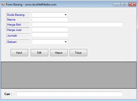 Vb Net Memunculkan Item Tabel Database Di Combobox Jnm Javanet Media
