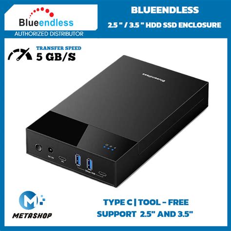 Jual BLUEENDLESS HDD SSD Enclosure 3 5 2 5 Inch SATA External Hard Drive USB 3 0 Shopee
