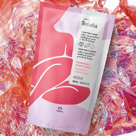 Repuesto Crema Frambuesa Y Pimienta Rosa 400ml Tododia