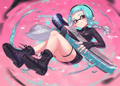 Inkling Player Character And Inkling Girl Splatoon And 1 More Drawn