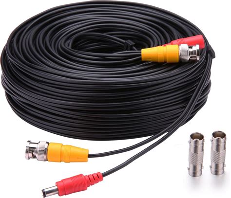 WildHD Ft All In One Siamese BNC Video Power Security Camera Cable With Female Connetors