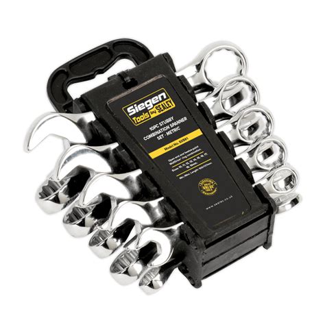 Sealey Combination Spanner Set 10pc Stubby Metric