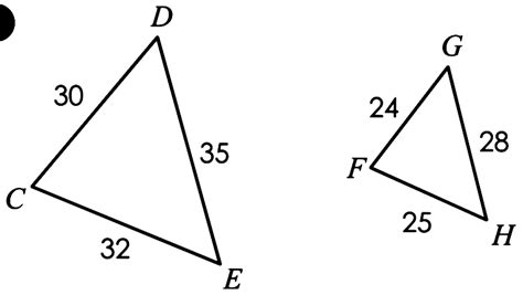 solved determine if the examples below are similar by sss∼ if yes