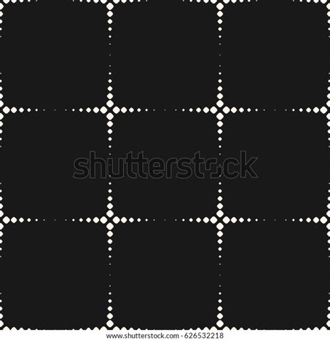 Vector Monochrome Seamless Pattern Simple Geometric Stock Vector
