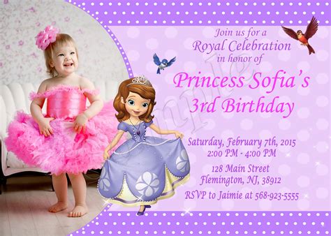 Sofia The First Invitations