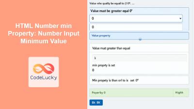 HTML Range Value Property Range Input Value CodeLucky