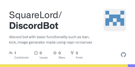 github squarelord discordbot discord bot with basic functionality
