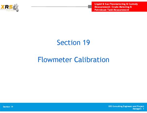 Liquid Gas Flow Flowmeter Calibration PPT Slide Deck