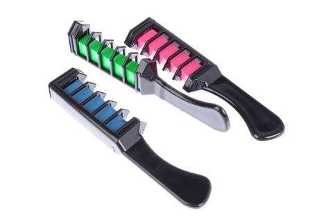 Набір гребінців з кольоровою крейдою для волосся 6 кольорів у 6 гребінцях іграшки з доставкою