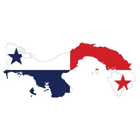 Mapa Do Panamá Com Nacional Bandeira Do Panamá 40182284 Png