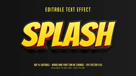Premium Vector Splash Editable Text Effect