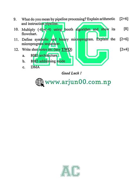 Arjun00v1 Microprocessor And Computer Architecture 2081 To 2080