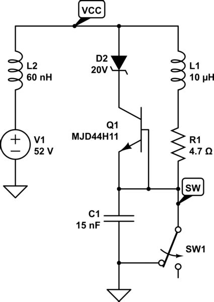 Inductance MOSFET Spikes With A Load In A Transitories Voltage Protection System Electrical