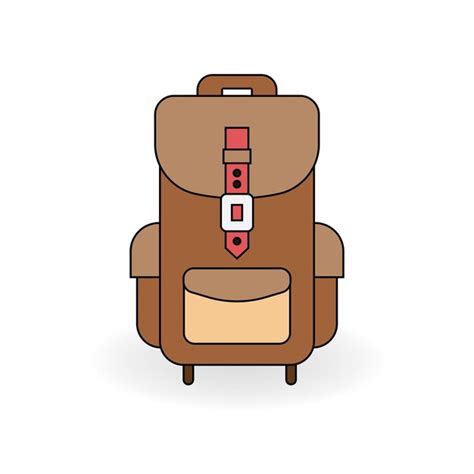 Premium Vector School Bag Flat Vector