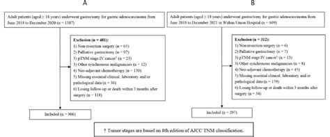 Flow Diagram Of The Training Cohort A And The Validation Cohort B In