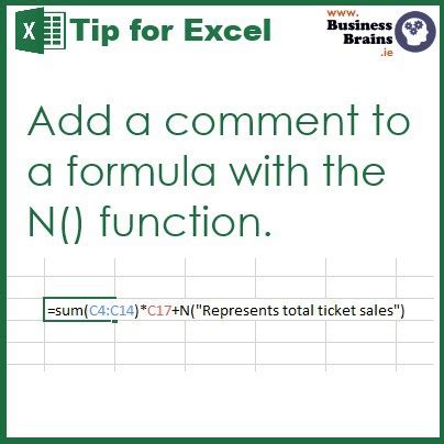 Microsoft Excel Comment Excel Formulas With The N Function Business Brains