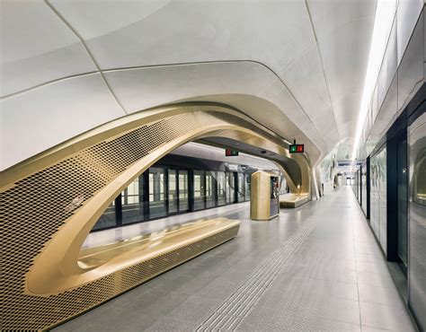 Geometric Perforations Illuminate Metro Station By Zaha Hadid Architects