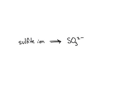 Solved Determine The Name Or Formula For Each Polyatomic Ion Sulfite Ion
